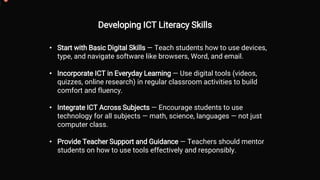 Information and communication technology (ICT) literacy | PDF