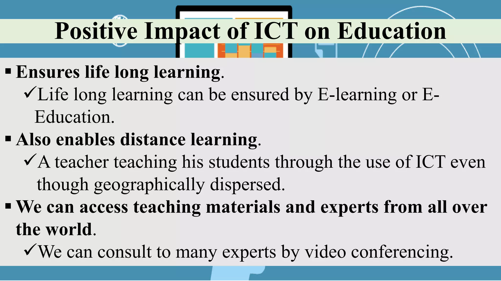 Information and Communication Technology in Education | PPTX