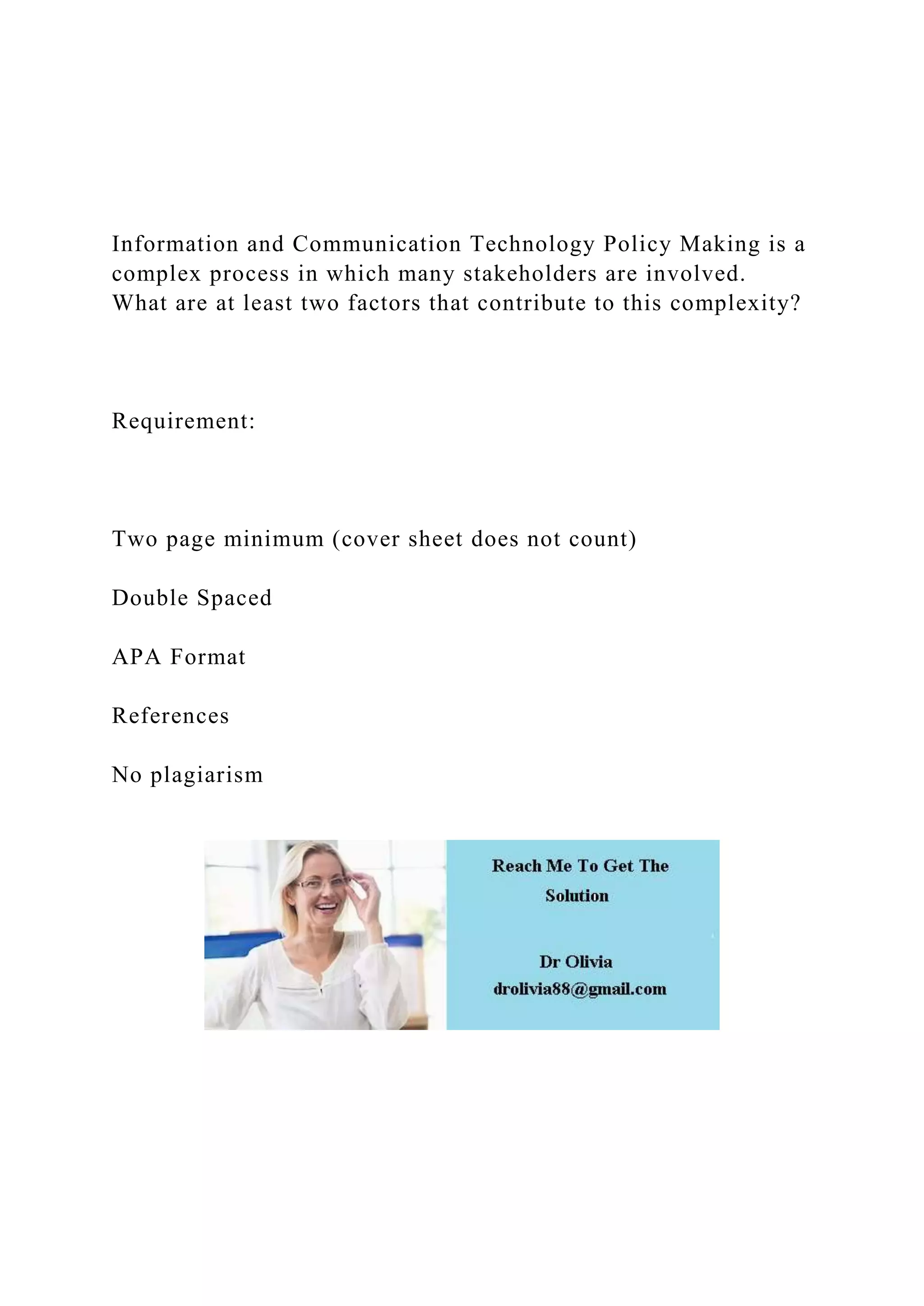 Information and Communication Technology Policy Making is a com.docx