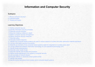Information and Computer Security | PDF | Education industry | Industries