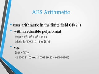 Information and data security advanced encryption standard (aes) | PPTX