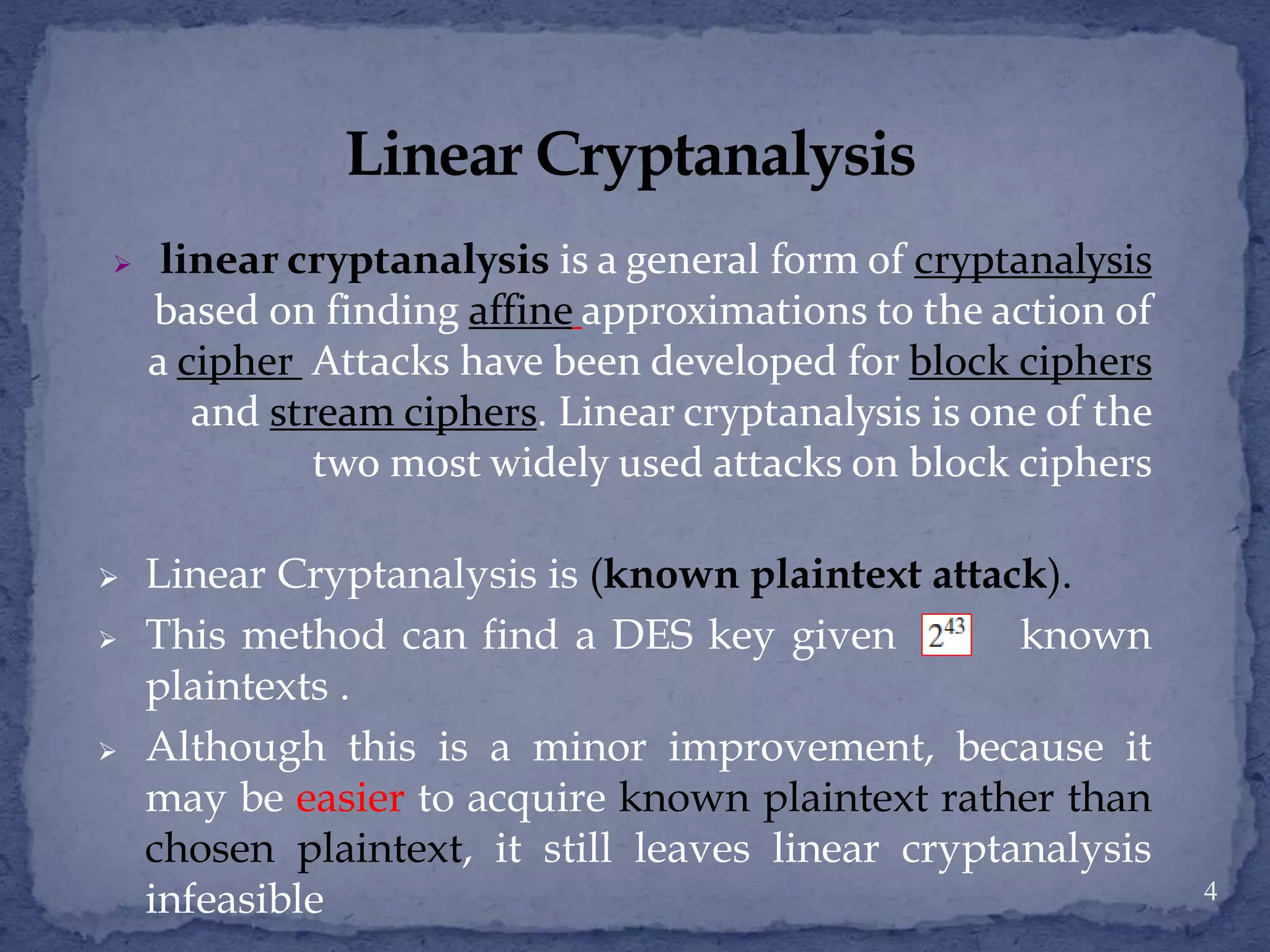 Information and data security cryptanalysis method | PPTX