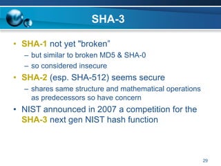 Information and data security cryptographic hash functions | PPT