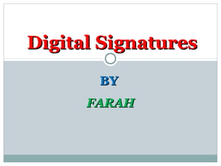 Information and data security digital signatures | PPT