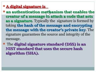 Information and data security digital signatures | PPT