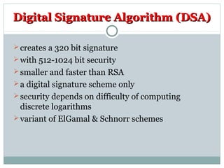 Information and data security digital signatures | PPT