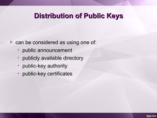 Information and data security key management and distribution | PPT