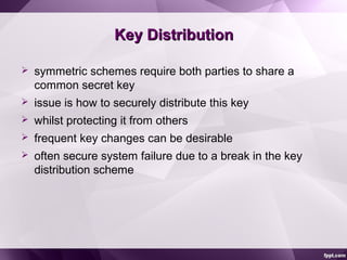 Information and data security key management and distribution | PPT