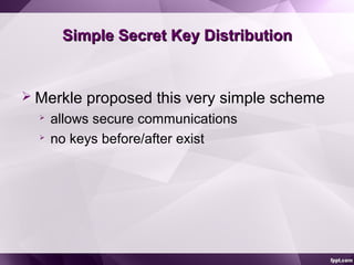 Information and data security key management and distribution | PPT