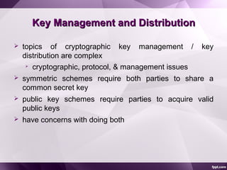 Information and data security key management and distribution | PPT