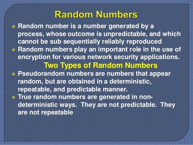 Information And Data Security Pseudorandom Number Generation And Stre