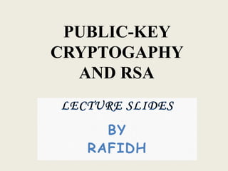Information and data security public key cryptography and rsa | PPT