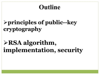 Information and data security public key cryptography and rsa | PPT