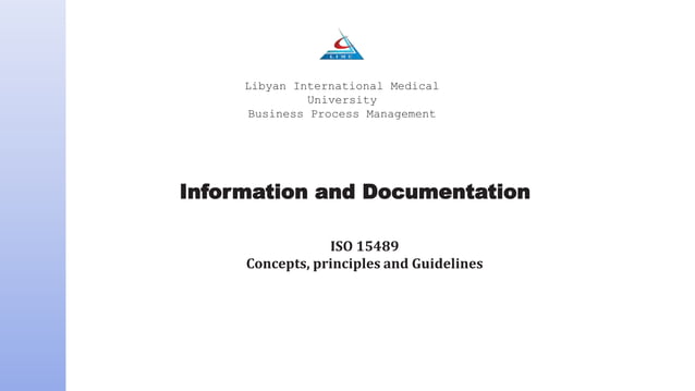 Information and documentation, Records management, Concepts and ...