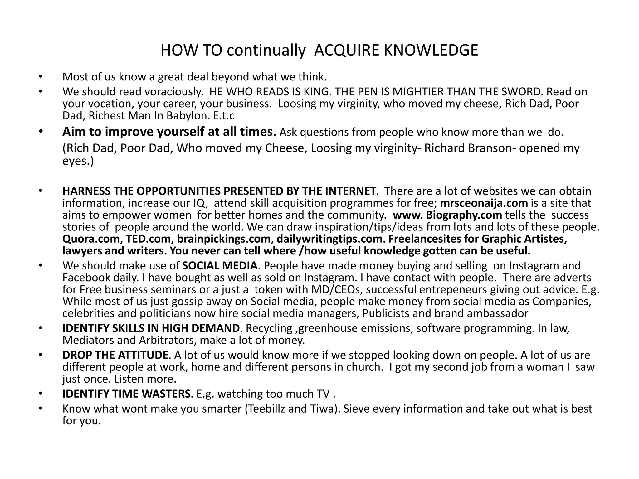 Information and knowledge | PPTX