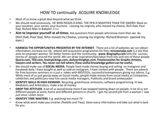 Information and knowledge | PPTX