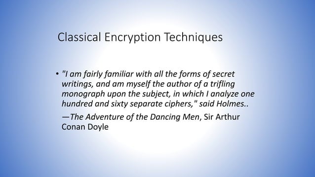 Information and network security 10 classical encryption techniques | PPT