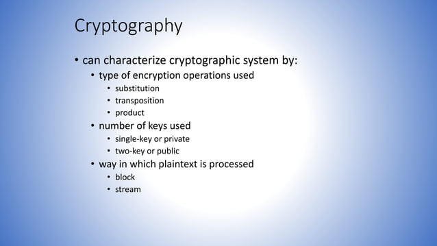 Information and network security 11 cryptography and cryptanalysis | PPT | Free Download