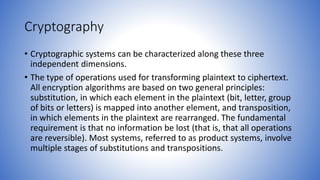 Information and network security 11 cryptography and cryptanalysis | PPTX