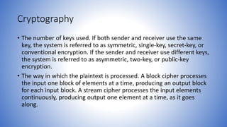 Information and network security 11 cryptography and cryptanalysis | PPTX