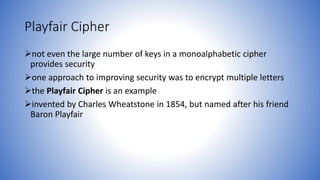 Information and network security 13 playfair cipher | PPTX ...
