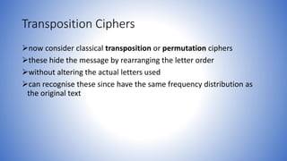 Information and network security 16 transposition ciphers | PPTX
