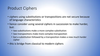 Information and network security 16 transposition ciphers | PPTX
