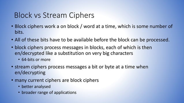 Information and network security 18 modern techniques block ciphers | PPTX