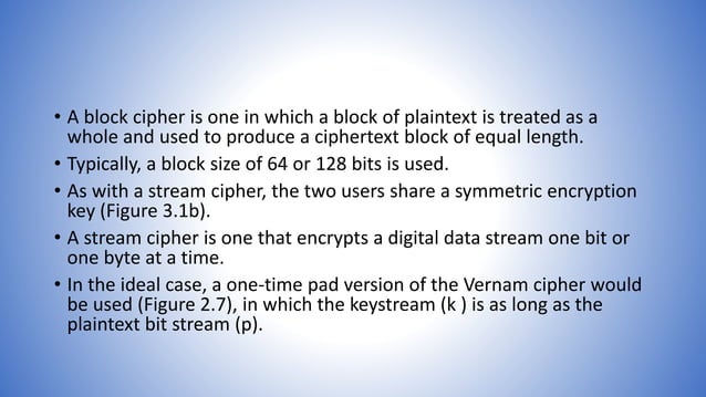 Information and network security 18 modern techniques block ciphers | PPTX