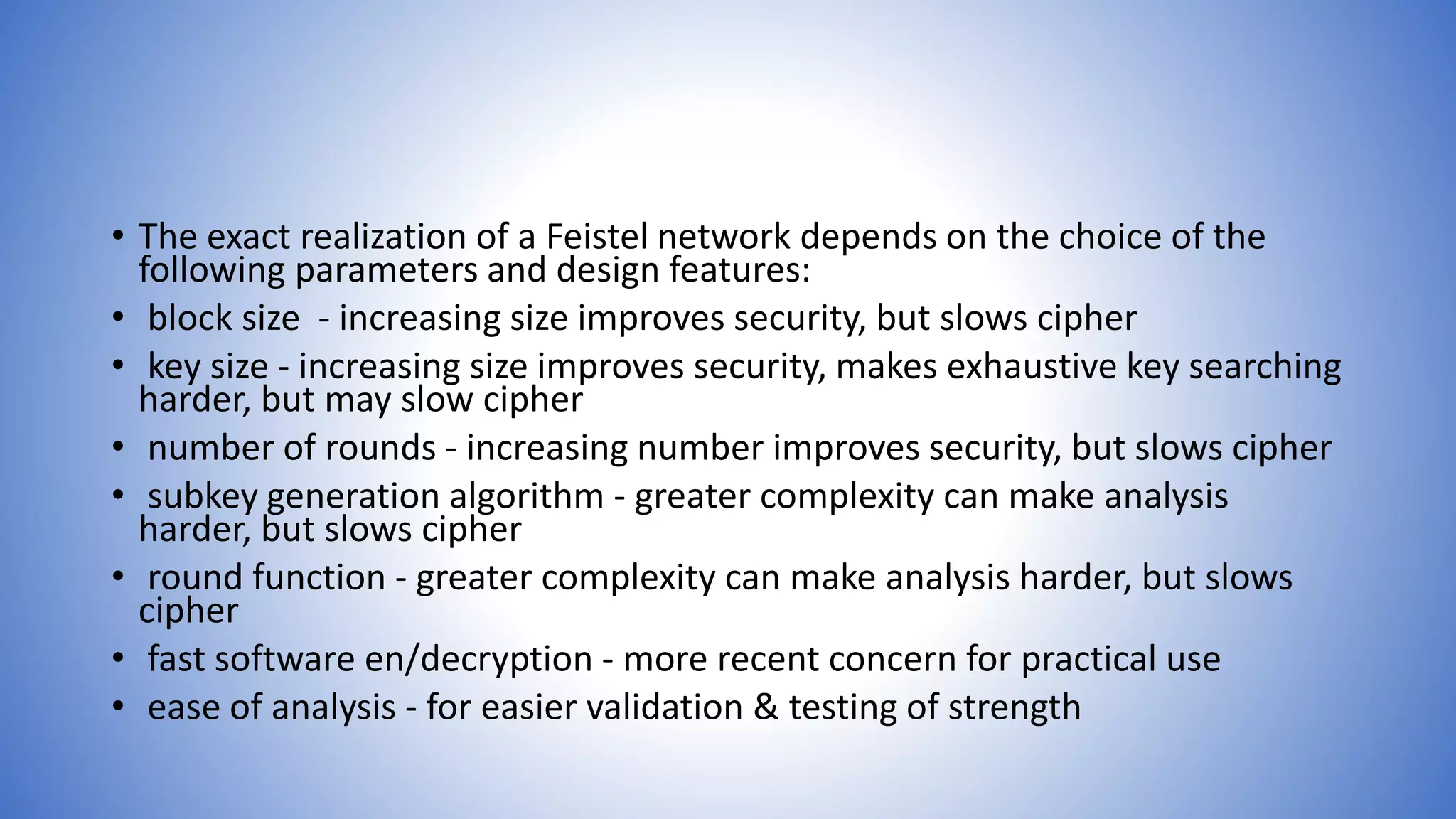 Information And Network Security 19 Feistel Cipher Pptx Programming Languages Computing