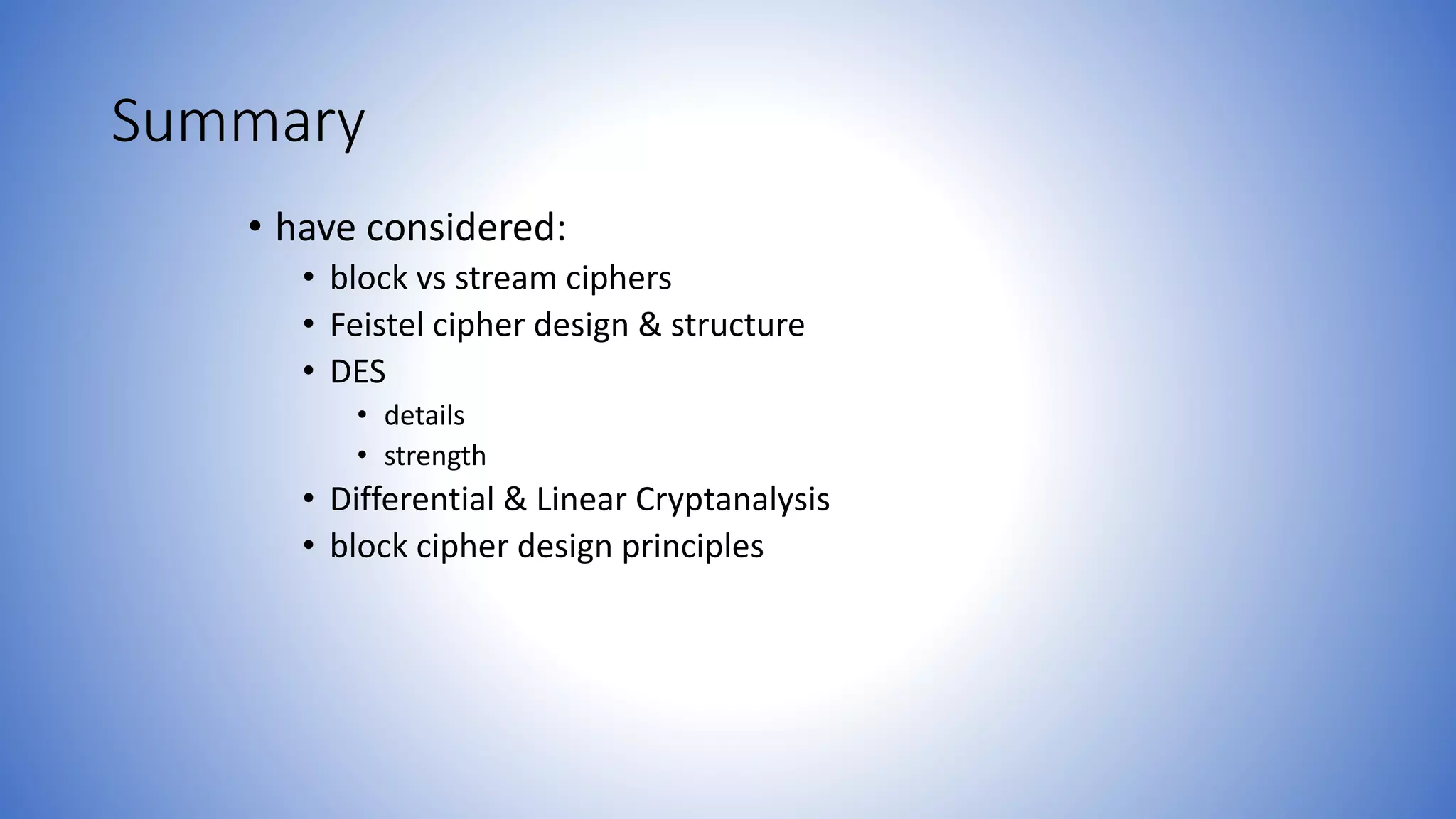 Information and network security 23 linear cryptanalysis | PPTX