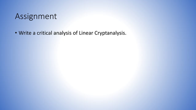 Information And Network Security 23 Linear Cryptanalysis Ppt