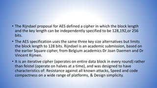 Information and network security 24 advanced encryption standard aes | PPT