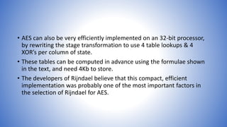 Information and network security 26 aes decryption and implementational ...