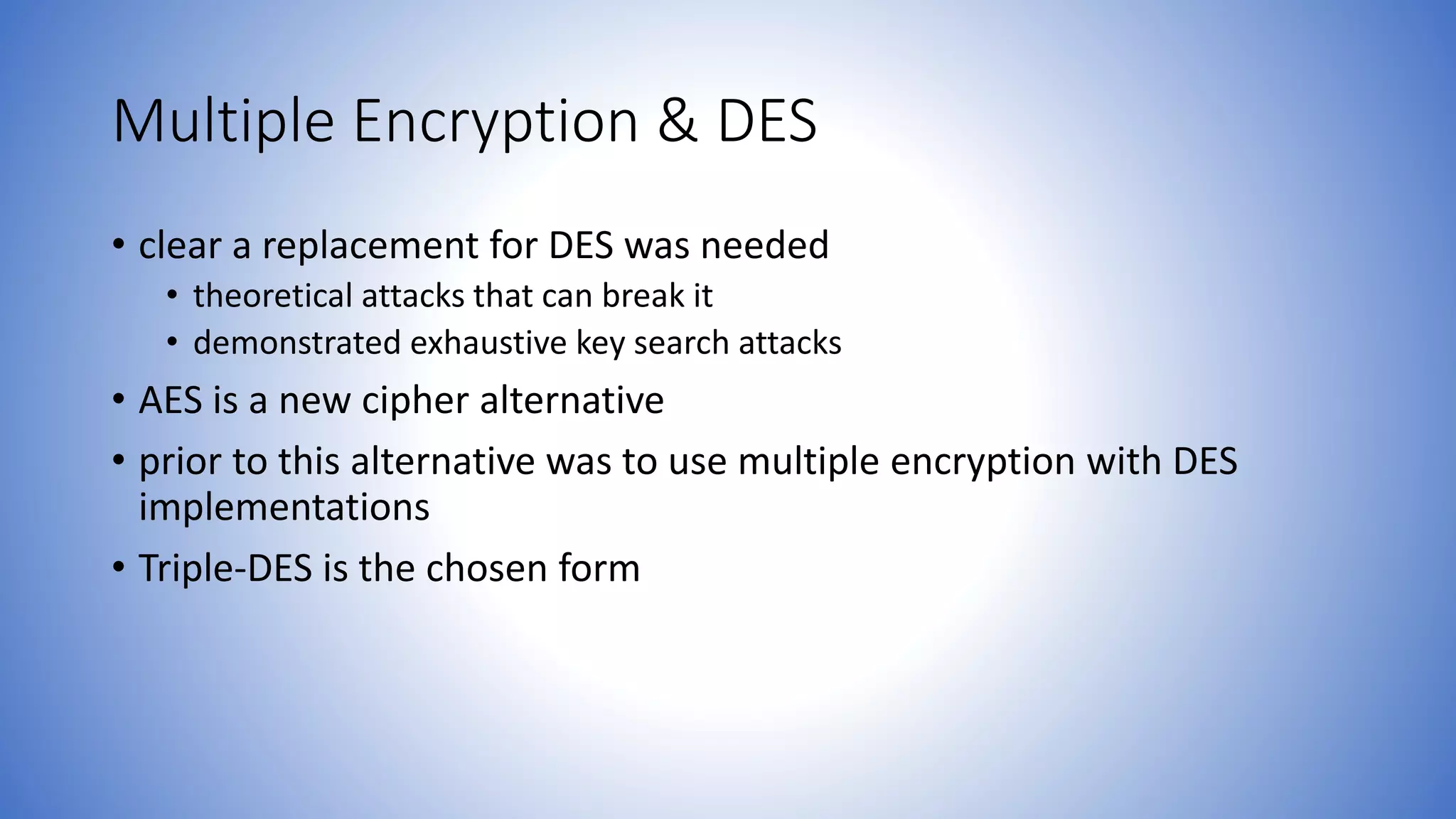 Information and network security 27 triple des | PPTX