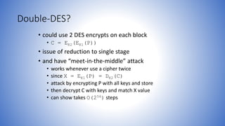 Information and network security 27 triple des | PPTX