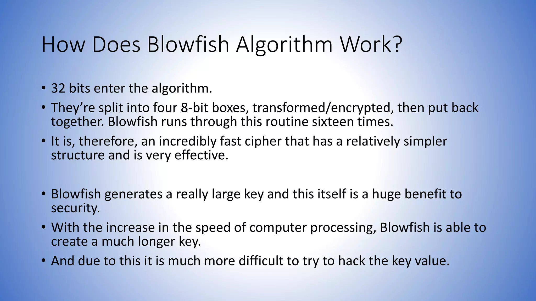 Information and network security 28 blowfish | PPTX