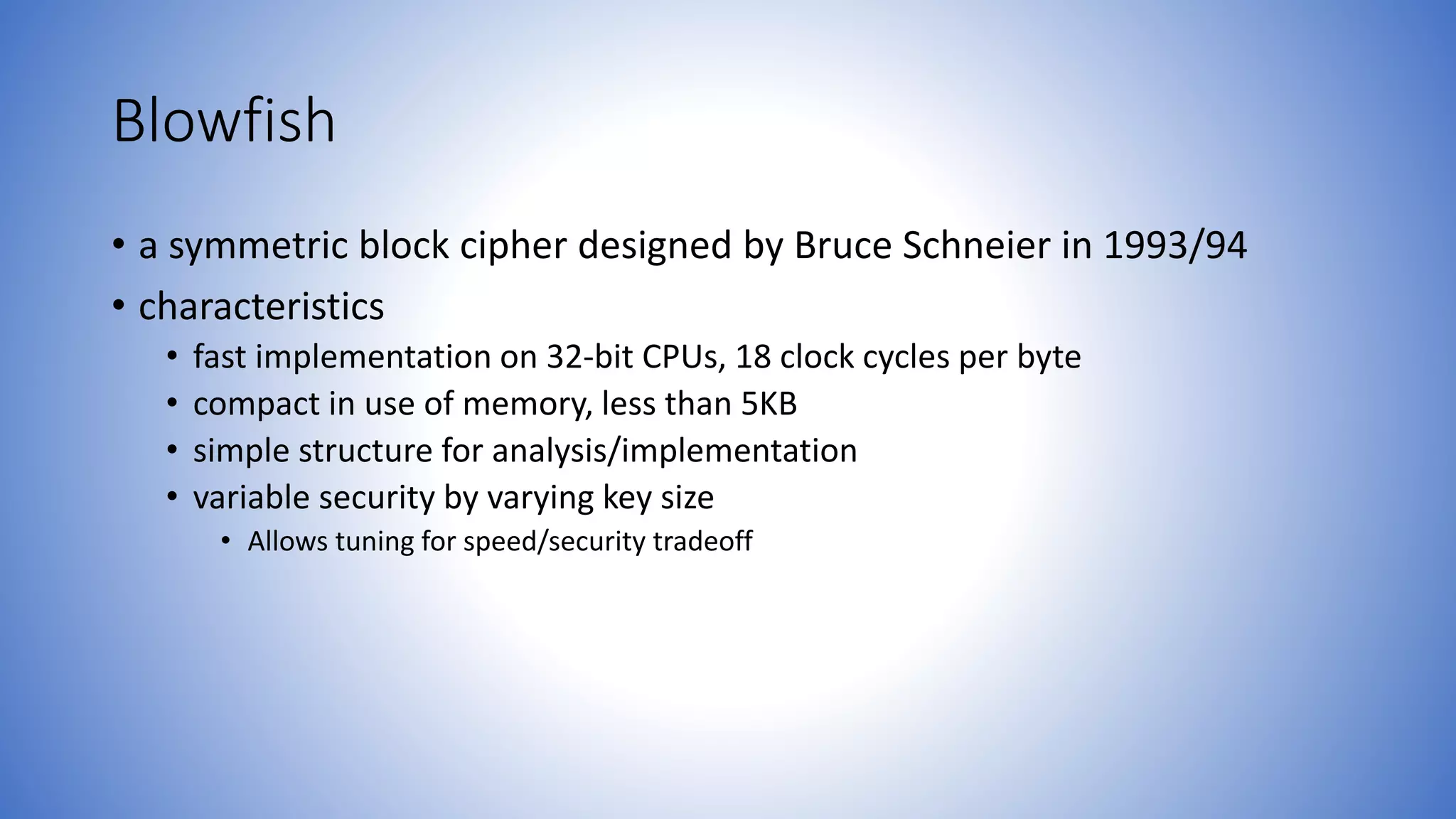 Information and network security 28 blowfish | PPTX