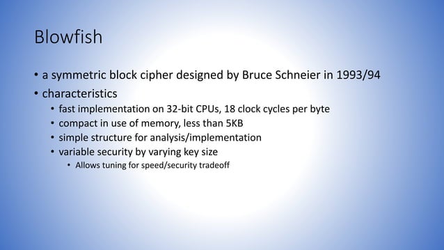 Information and network security 28 blowfish | PPTX