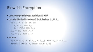 Information and network security 28 blowfish | PPTX