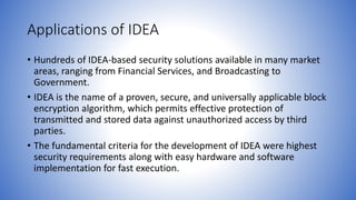 Information and network security 29 international data encryption ...