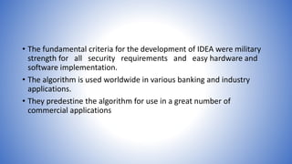 Information and network security 29 international data encryption ...