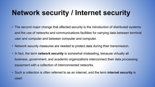 Information and network security 2 nist security definition | PPT