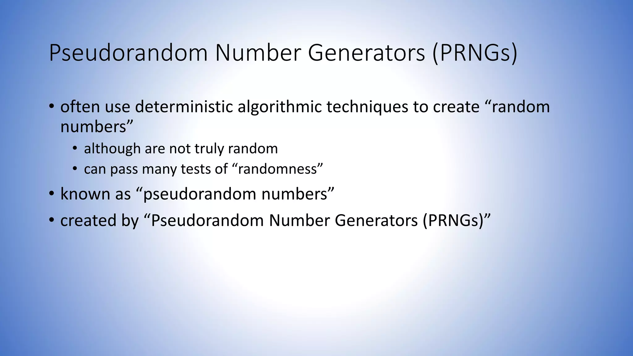 Information and network security 30 random numbers | PPTX
