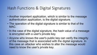 Information and network security 37 hash functions and message authentication | PPT