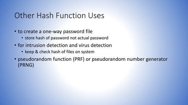 Information and network security 37 hash functions and message authentication | PPT