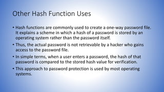 Information and network security 37 hash functions and message ...