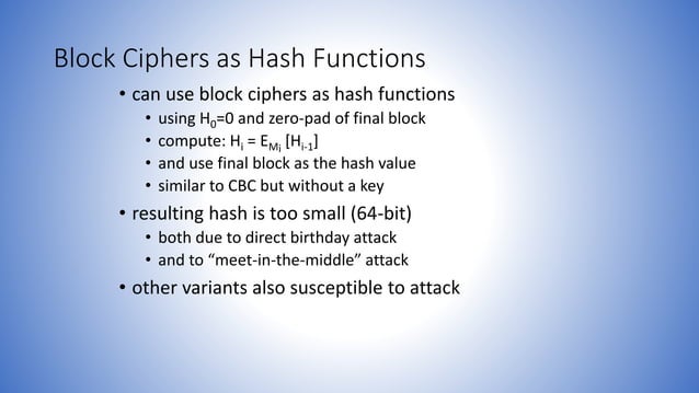 Information and network security 38 birthday attacks and security of ...