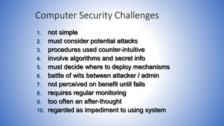 Information and network security 3 security challenges | PPTX