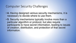 Information and network security 3 security challenges | PPTX